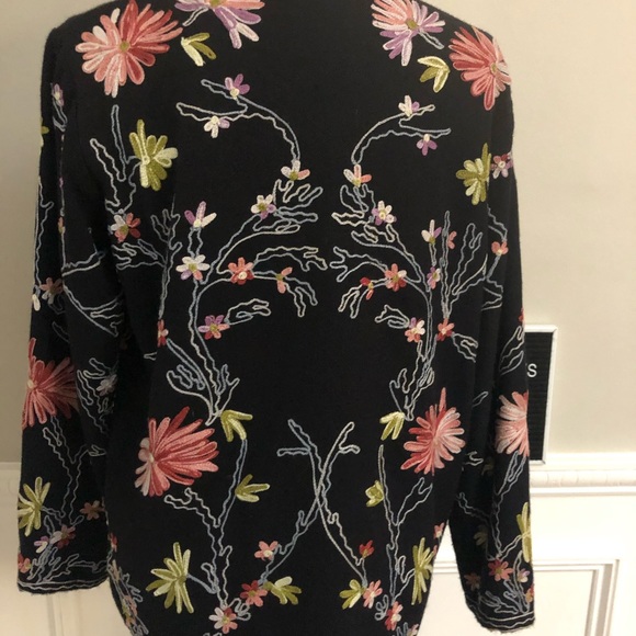 Boston Proper | Jackets & Coats | Boston Proper Embroidered Flower ...